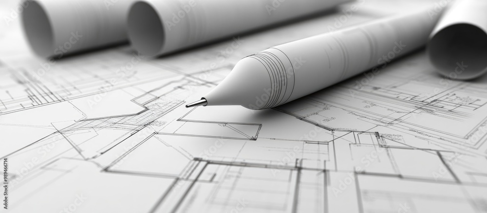 Architectural design elements including plans technical drawings and ...