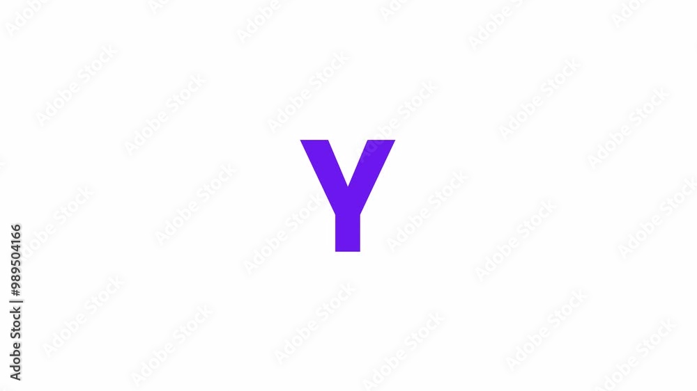 Y Letter Text Animation. Alpha matte with transparent background 4K ...