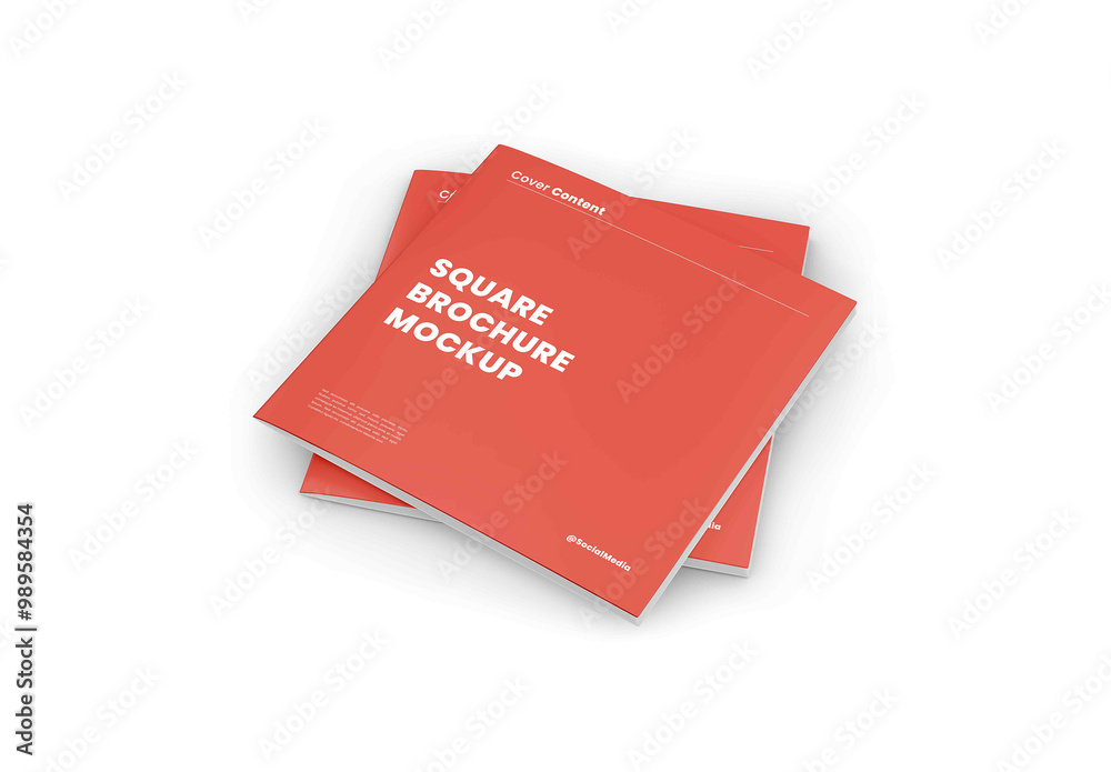 Square Brochure Cover Mockup Stock Template | Adobe Stock