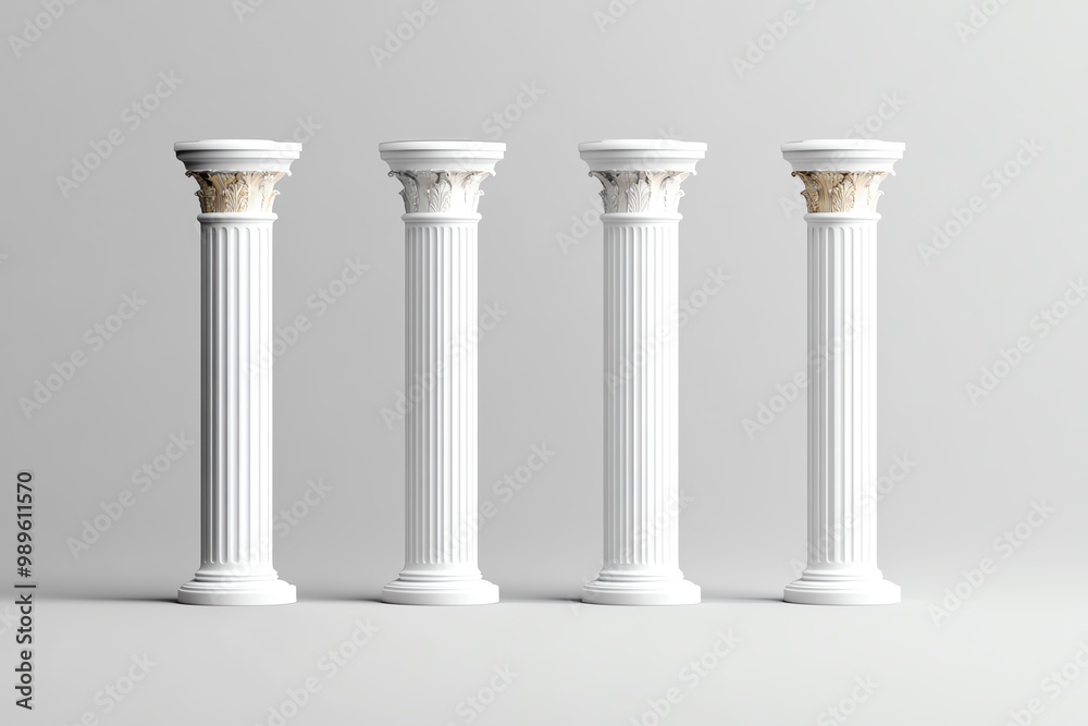 Core values pillars, with minimalist design showing strength and ...