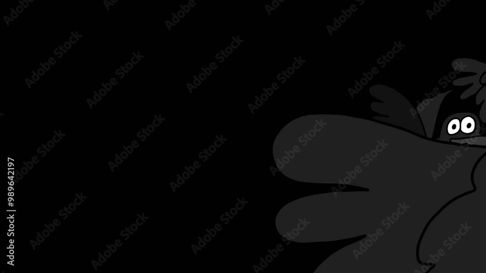 Hand-drawn 2d cartoon crossing crows flying across the horizon ...