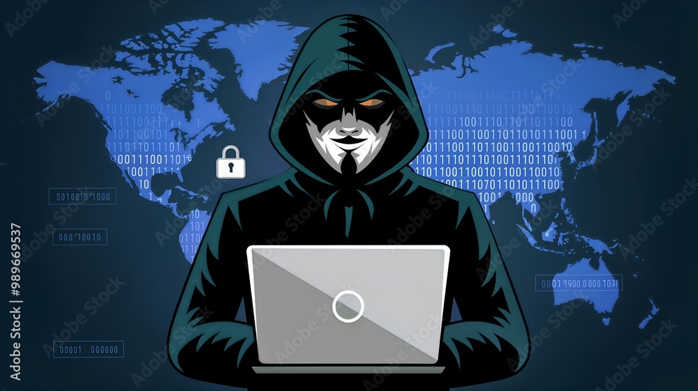 Anonymous Hacker in Hoodie Engaged in Global Cybersecurity Breach ...
