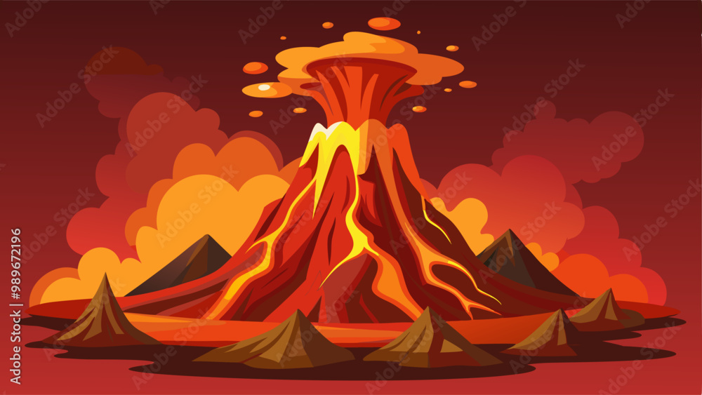 Magma and lava fire effect. 2d liquid volcano splash. Magic fx flame burst design set. Hell ...