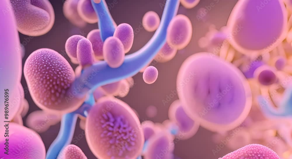 Micro bacterial Bacteria Colony Microbiome and Bacteria inside ...