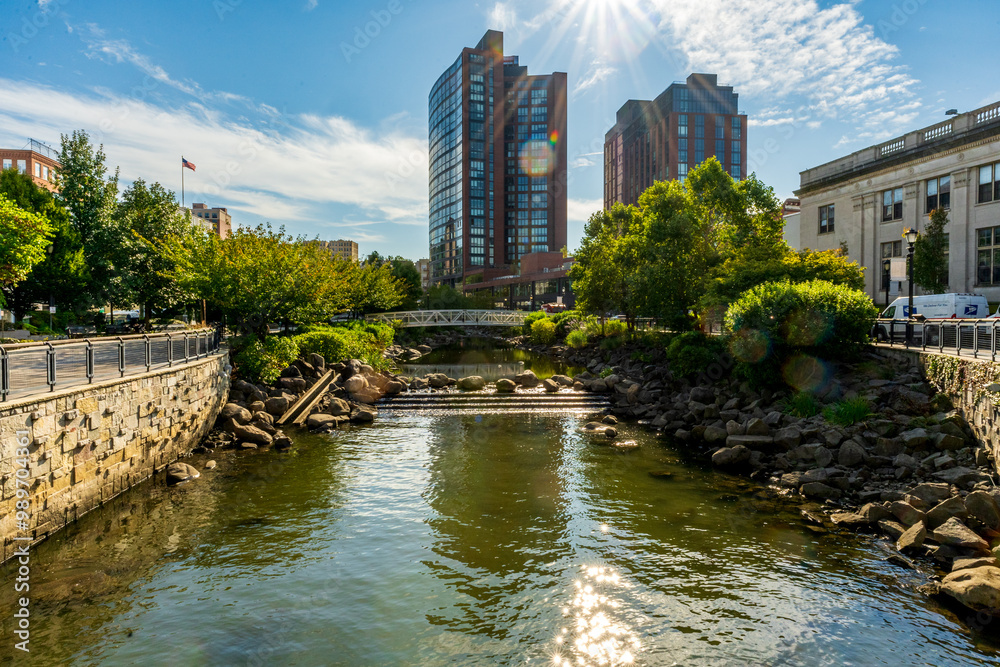 Yonkers, NY - US - Sep 21, 2024 Van der Donck Park at Larkin Plaza is a ...