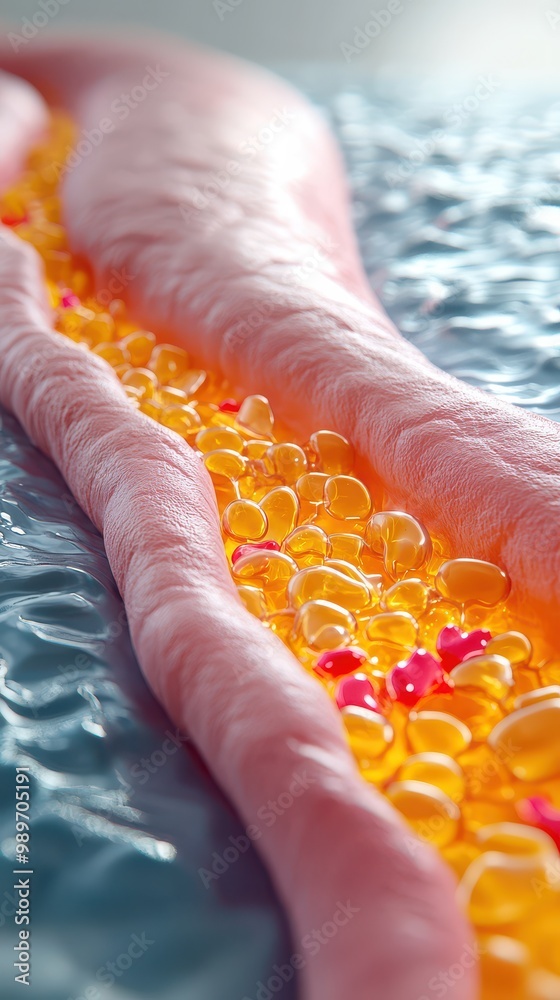 High-resolution 3D rendering of atherosclerosis showing plaque buildup ...