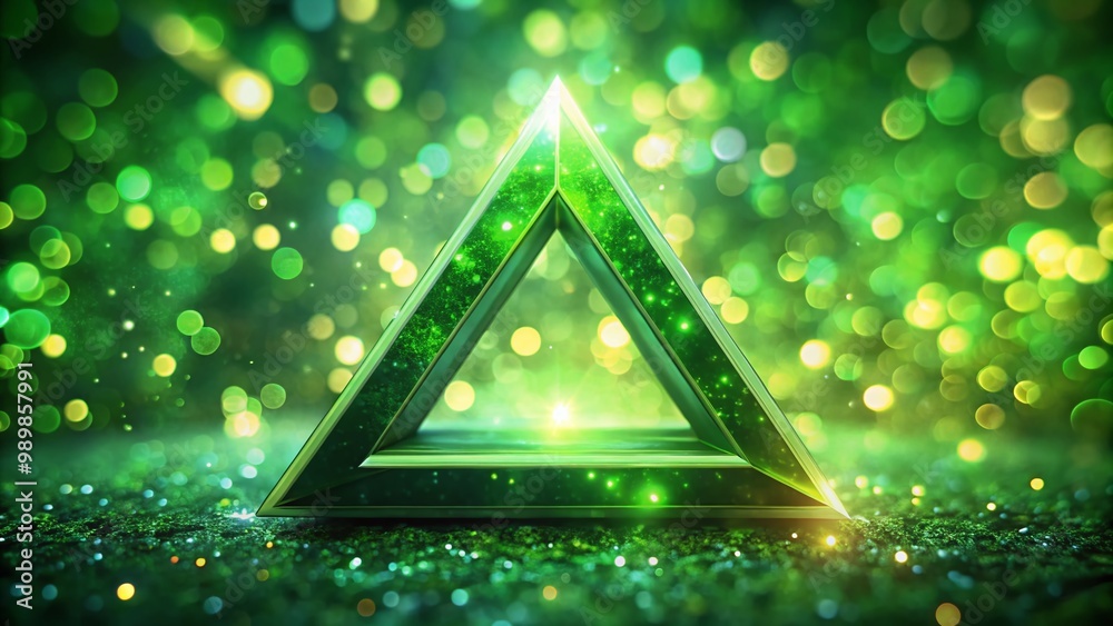 Bright Green Screen Triangle Geometric Shape for Backgrounds and Visual ...