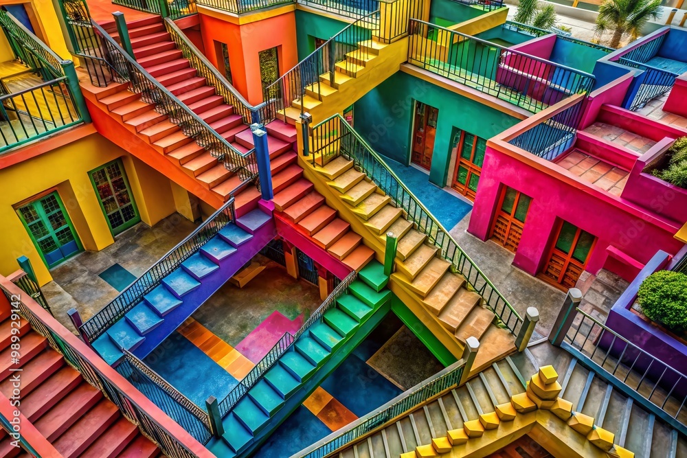 Intricate Design of Penrose Stairs Creating an Impossible Staircase ...