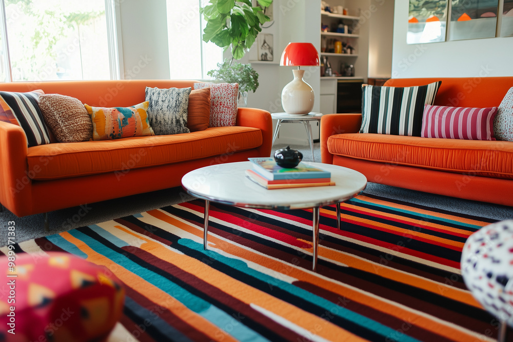 Eye-Catching Bold Stripes in a Classic 70s Color Scheme, Perfect for ...