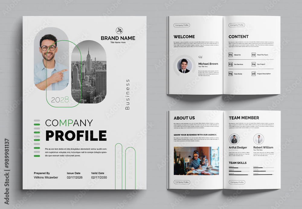 Company Profile Design Layout Stock Template | Adobe Stock