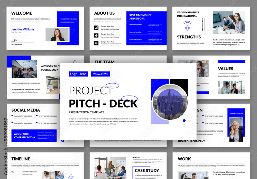 Pitch Deck Presentation Layout Stock Template | Adobe Stock