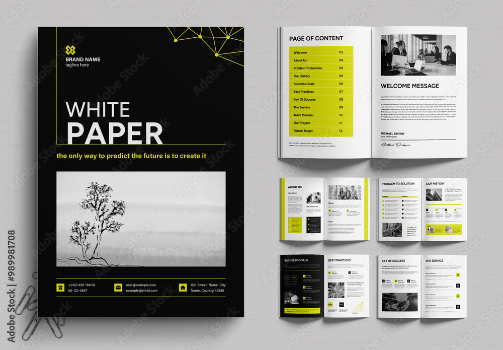 White Paper Design Stock Template | Adobe Stock