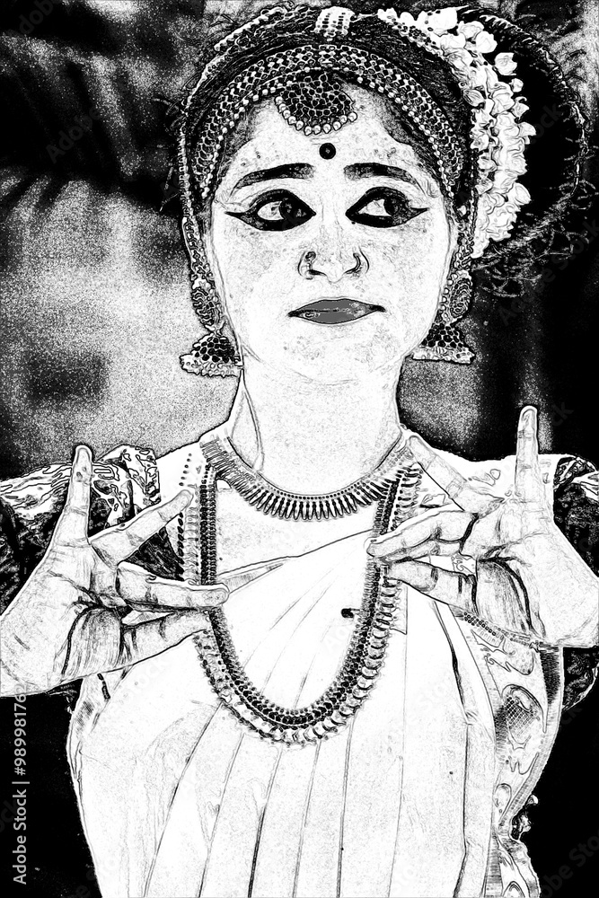 Digital Art - Mohiniyattam is an Indian classical dance form that ...