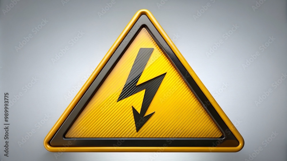 Triangle Electrical Symbol Signifying Caution and Warning for ...