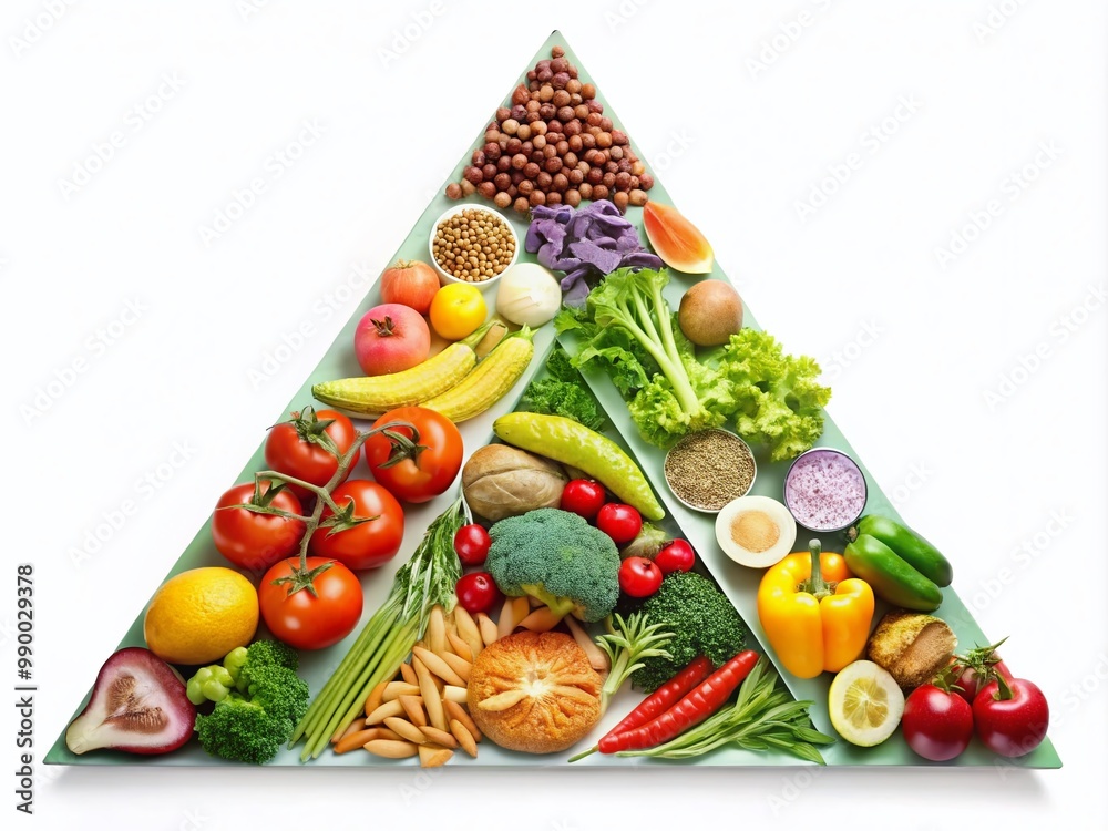 Visual Representation of a Healthy Eating Triangle for Balanced ...