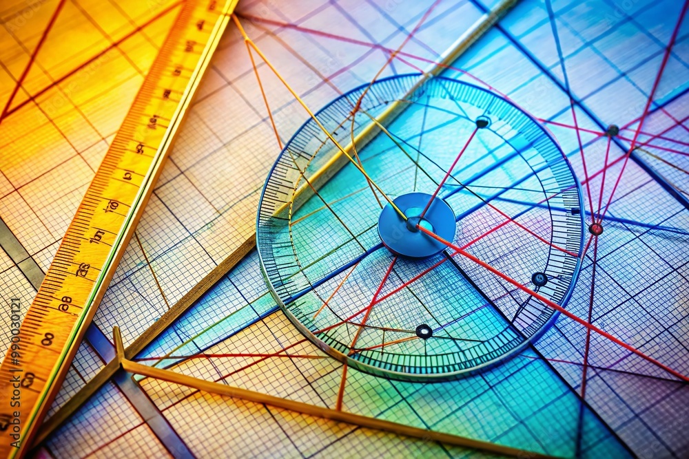 Visual Representation of Linear Pair of Angles in Geometry with ...