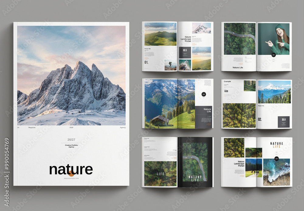 Nature Life Magazine Template Stock Template | Adobe Stock