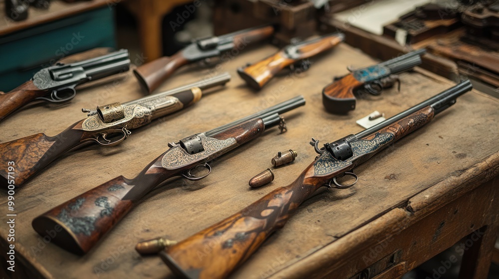 Historical arms factory, where classic firearms are restored and ...