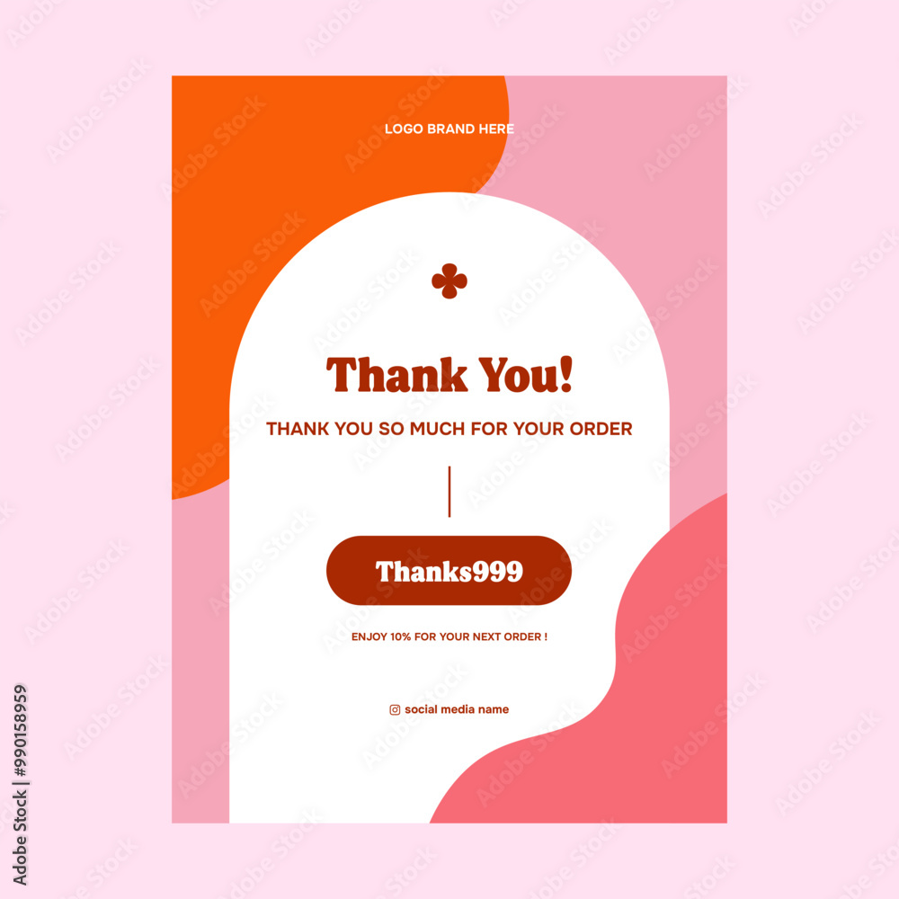 Thankyou card design for Insert product card Stock Vector | Adobe Stock