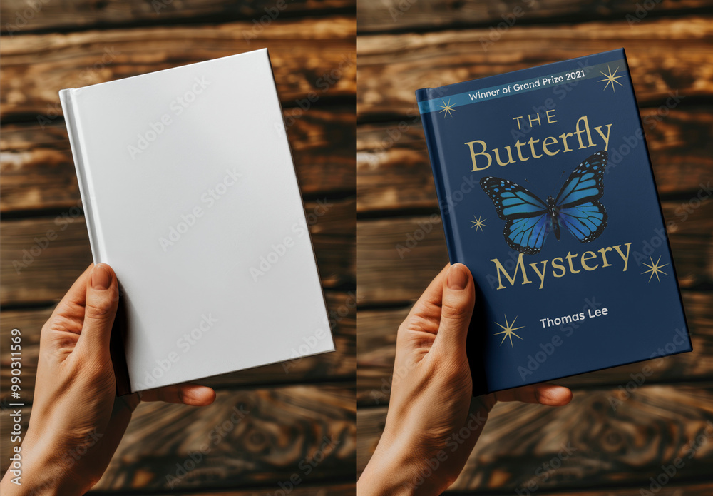 Stationery Hardcover Book Mockup With Generative AI Stock Template ...