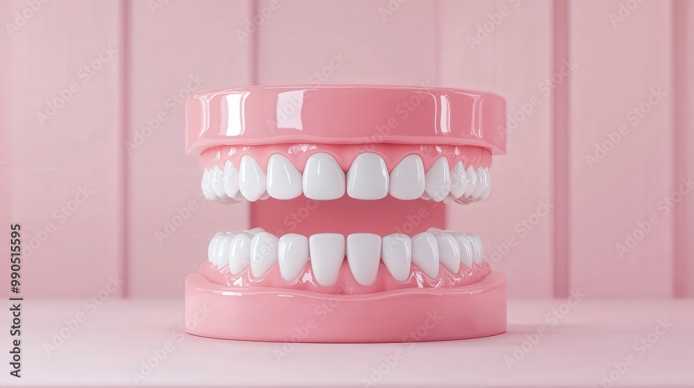 AI-driven dental checkup, virtual assistant analyzing teeth and gums ...