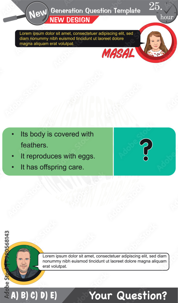 High school, middle school, exam question template, numerical lessons ...