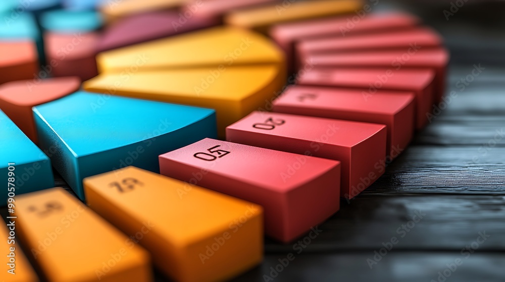 An array of pie charts illustrating different economic metrics, with ...