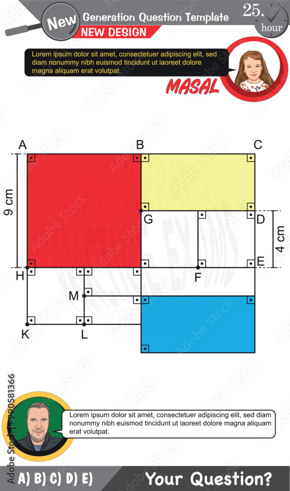 High school, middle school, exam question template, numerical lessons ...