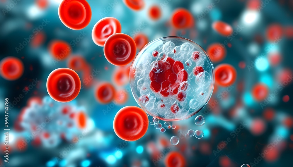 Scientist Exploring Holographic Platelets Within a Bubble in a Cutting ...