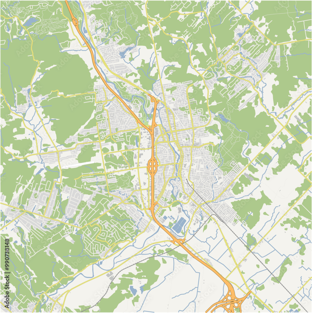Map of Saint-Jerome in Canada in a normal road map style. Contains ...