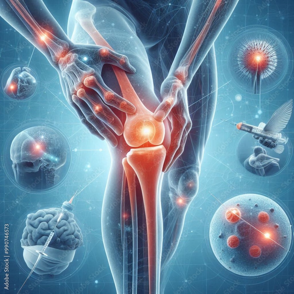 Explore the science behind knee joint injections: This image provides a ...