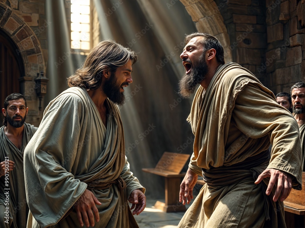 Gospel Images from the Bible NT - Jesus casts out a demon from a ...