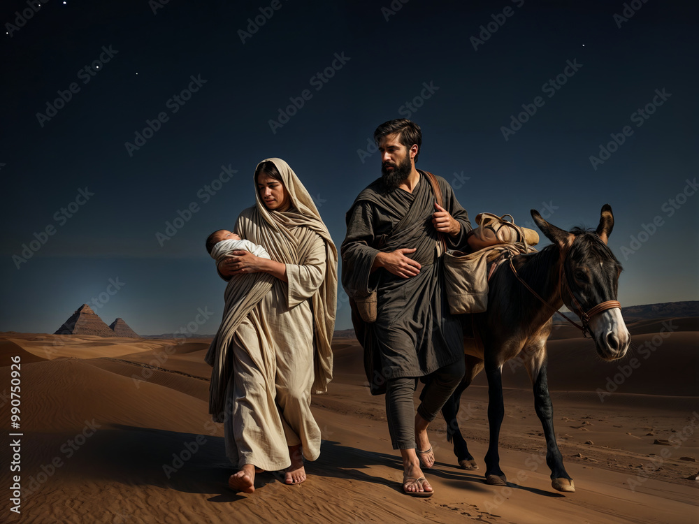 Gospel Images from the Bible NT - The arrival as Joseph and Mary flee ...
