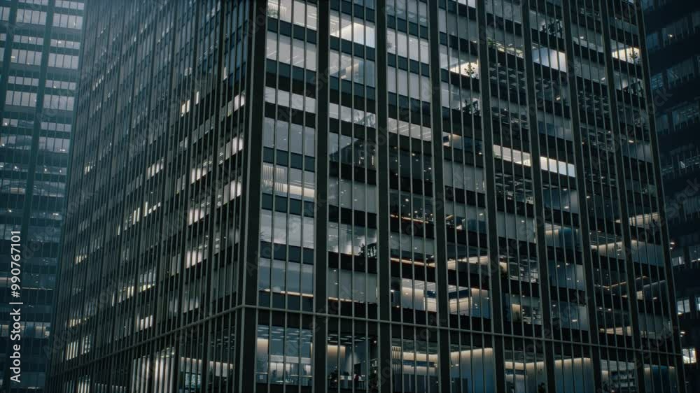 Establishing Shot Timelapse of a Large City Building Exterior. Daytime ...