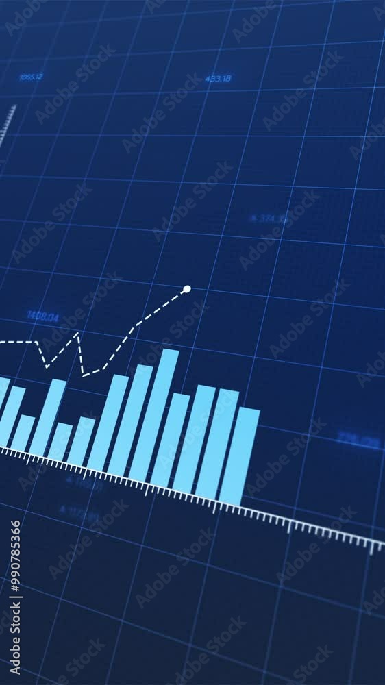 Dynamic animation showcasing fluctuating market upward and downward ...