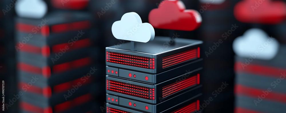 Multiple server icons connected to a cloud, representing the redundancy ...