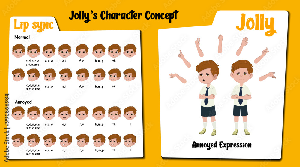 An annoyed school boy cartoon character AKA Jolly. Little boy cartoon ...
