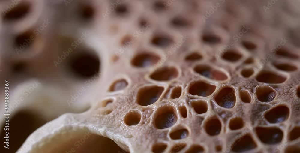 Microscopic Bone Tissue: the intricate structure of bone tissue, highlighting osteons, lacunae ...