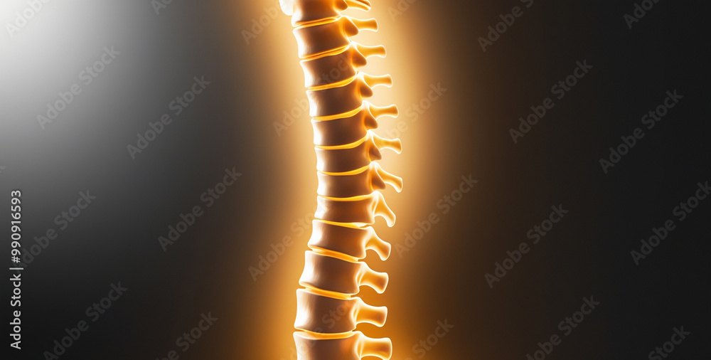 human spine, the central axis of the body, consists of stacked ...