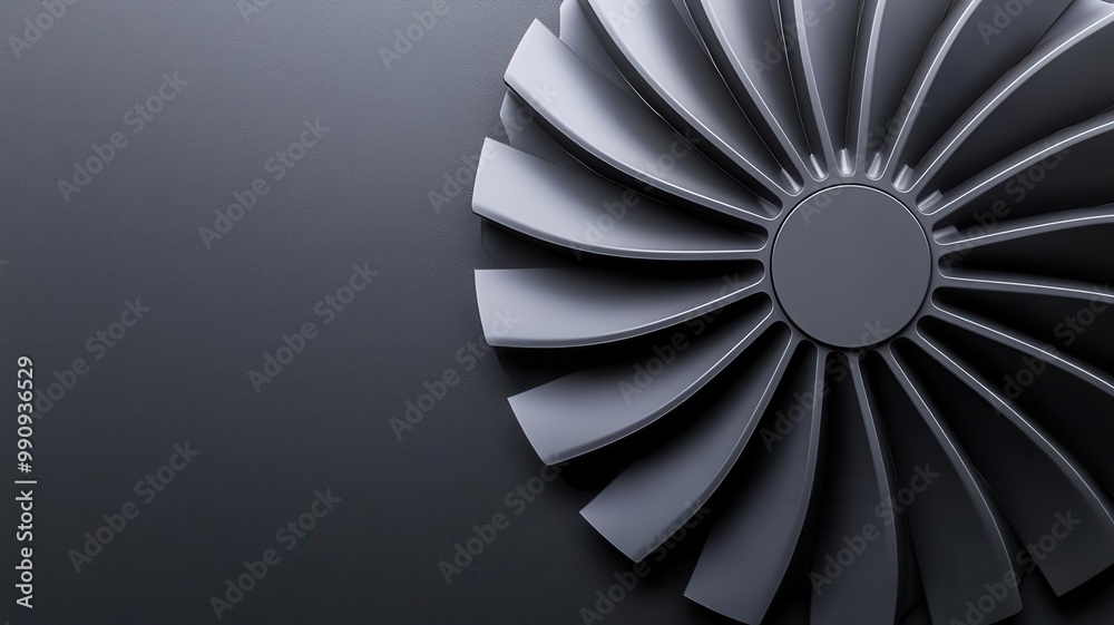 Geometric fan blade assembly, with overlapping hexagonal and triangular ...