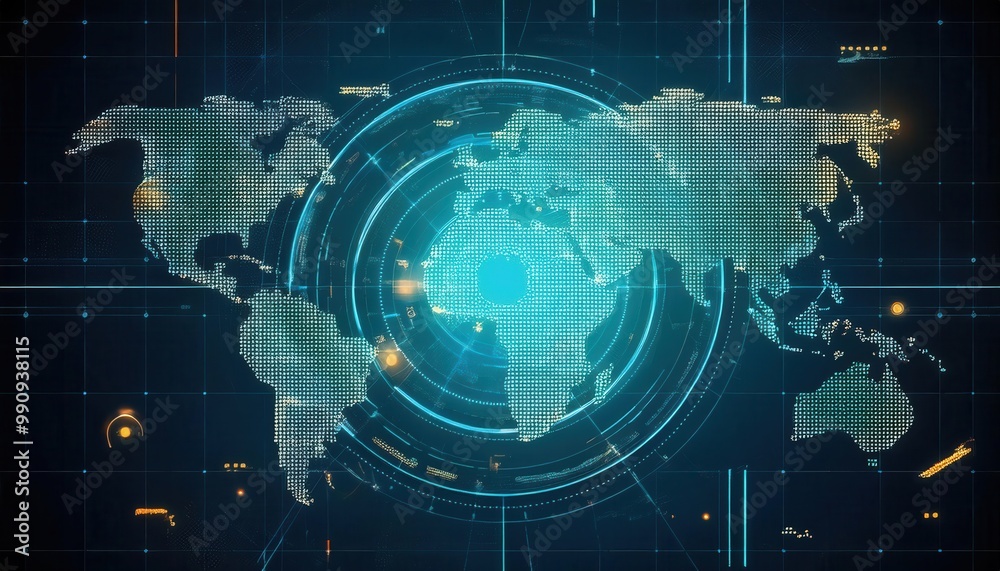 Global Digital Data and Communication Network Visualization Dashboard ...