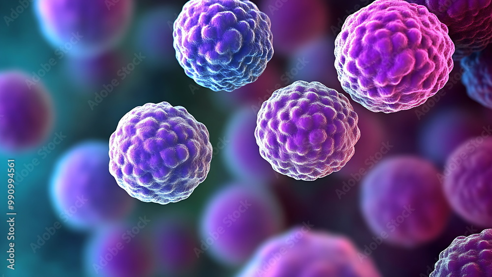 Staphylococcus aureus, Cluster of spherical bacteria magnified under a ...