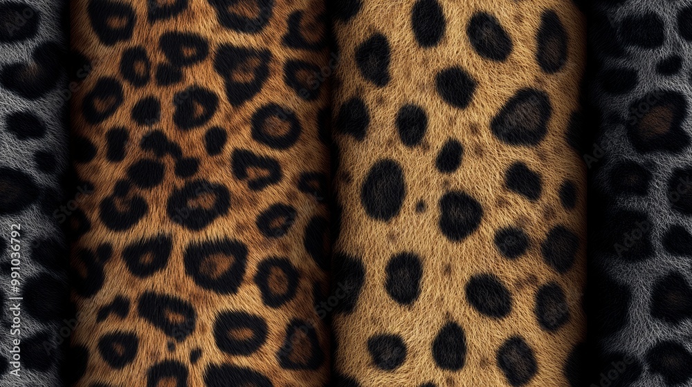Realistic skin textures of jaguars, leopards, and leopard cats ...