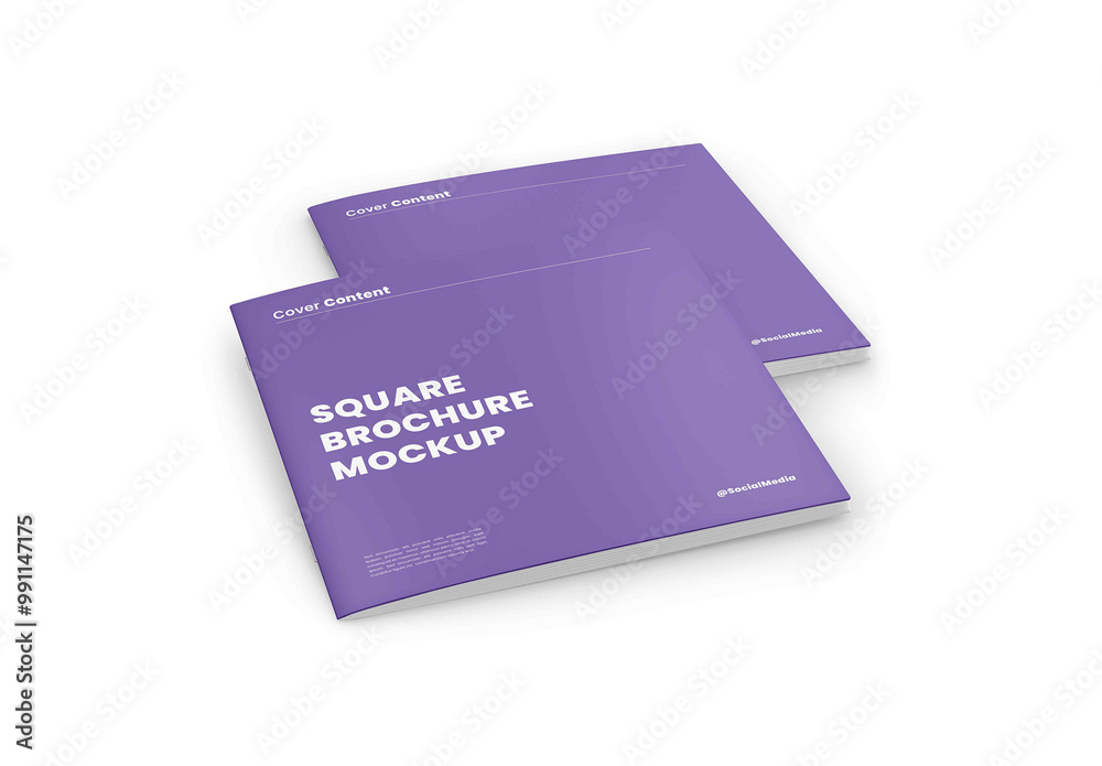 Square Brochure Cover Mockup 03 Stock Template | Adobe Stock