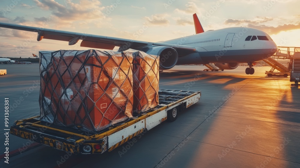 Loading air cargo containers onto freighter jets efficient logistics at ...