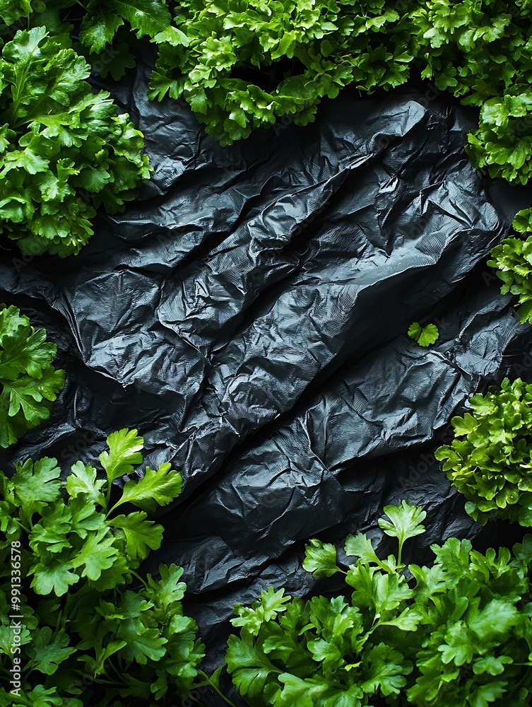 Plastic Bag Decomposition: A macro shot showing the degradation process ...