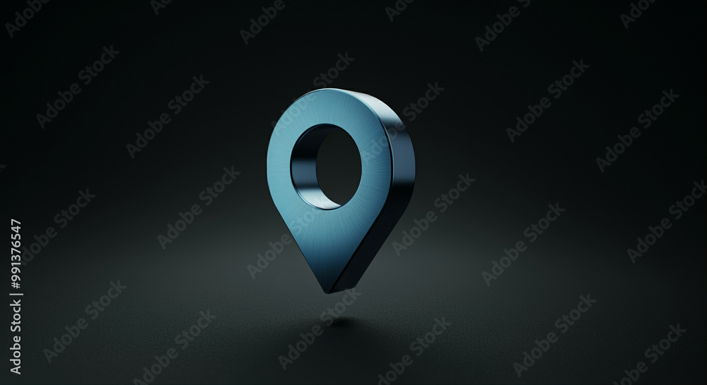 Location pin icon design with map like features in a modern digital ...