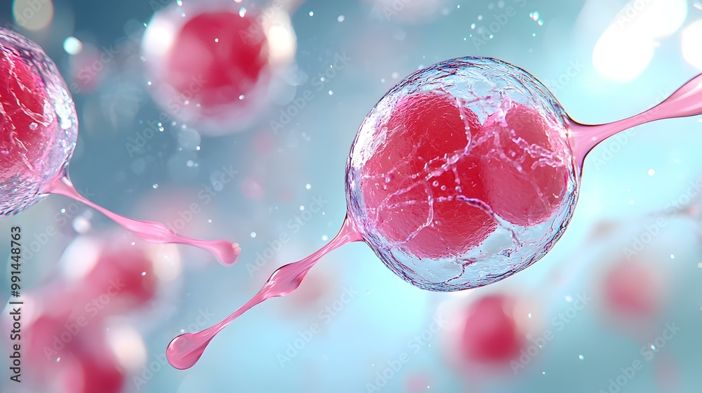 Stem Cell Differentiation Process, Visual representation of human stem ...
