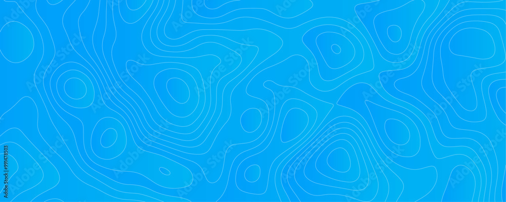 Abstract Marine Topography A Geometric Vector Map with Wavy Contour ...