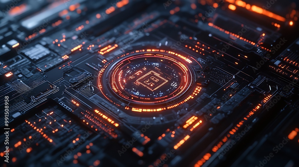 AI Artificial Intelligence concept Deep learning GUI Graphical User ...